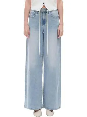 BAYEAS High Waist Wide Leg Jeans - Light Blue