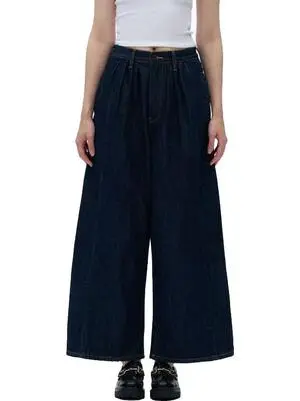 BAYEAS Pleated Wide Leg Jeans - Rinse Wash