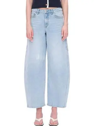 BAYEAS Mid-rise Balloon Jeans - Light Blue