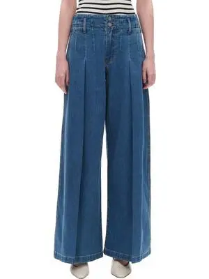 BAYEAS High-waist Wide-leg Jeans - Retro Medium Blue