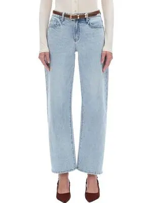 BAYEAS Mid-rise Barrel Jeans - Light Blue
