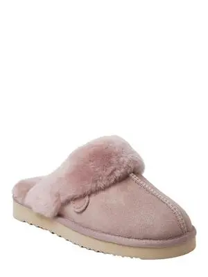 DEARFOAMS Fireside Sydney Shearling Scuff Slipper - Dusty Pink