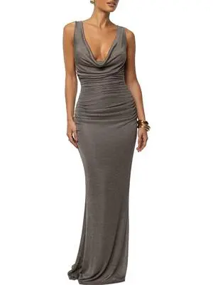 JLUXLABEL Body-con Maxi Dress - Silver