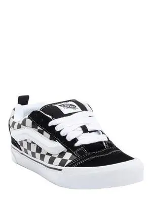 VANS Knu Skool Suede Low Top Sneakers - Checkerboard Black/true White