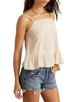 Lucky Brand Embroidered Camisole White Swan