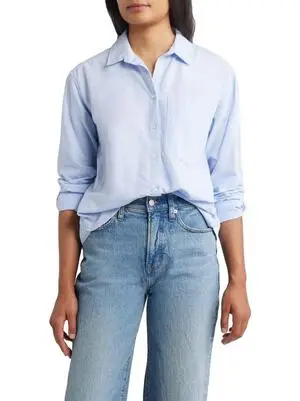 BEACHLUNCHLOUNGE Cotton Button-up Shirt - Classical Blue
