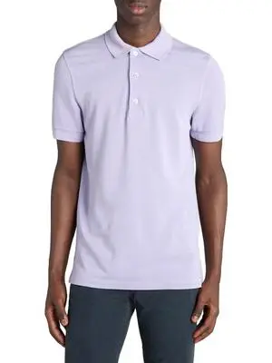 TOM FORD Lyocell & Cotton Piqué Polo - Violet