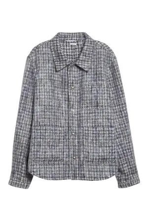 Thom Browne Gunclub Check Mohair Utility Jacket - Black/white