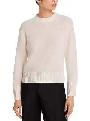 Bloomingdale'S Boxy Crewneck Cashmere Sweater - Ivory