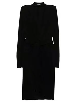 TOM FORD Long-sleeves Wrap Dress - Black