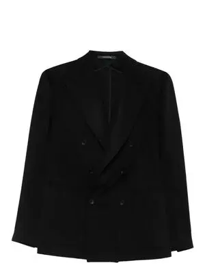 Tagliatore Double-breasted Wool Jacket - Black