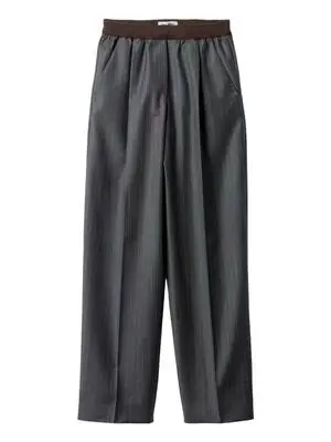 Miu Miu Pinstripe Trousers - Grey