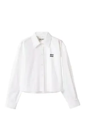 Miu Miu Poplin Cotton Shirt - White