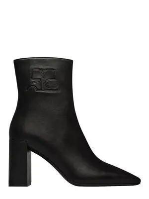 COURREGES 90mm Block-heeled Ankle Boots - Black