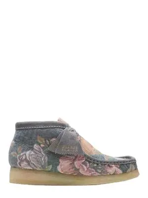 Clarks Wallabee Floral Boots - Blue