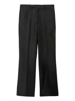Bite Studios Credo Bootcut Wool-silk Trousers - Black