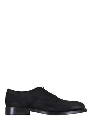 Brunello Cucinelli Lace-up Suede Derby Shoes - Black
