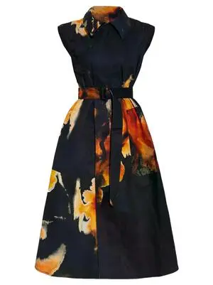 Y3 Printed Belted Dress - Black