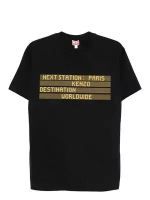 Kenzo Graphic-print Cotton T-shirt - Black