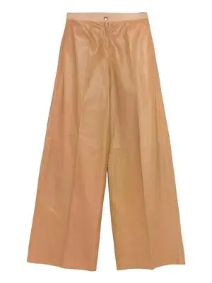 FORTE_FORTE Leather Trousers - Brown