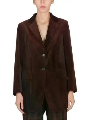 MARGARET HOWELL Corduroy Single-breasted Blazer - Brown