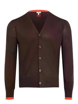 Loewe Buttoned V-neck Cardigan - Brown