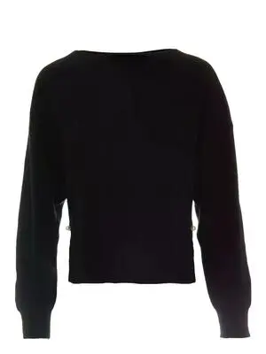 Liu Jo Ribbed Knit Sweater - Black