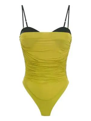 Elisabetta Franchi Ruched Bodysuit - Yellow