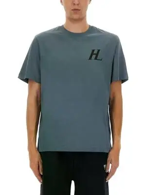 Helmut Lang Logo-print Cotton T-shirt - Blue