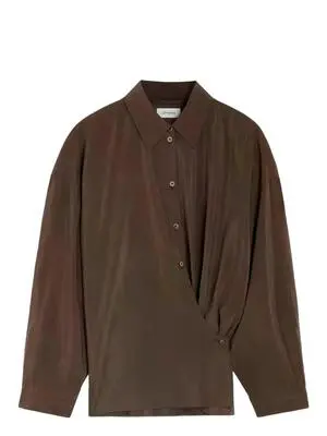 LEMAIRE Twisted Collared Shirt - Brown