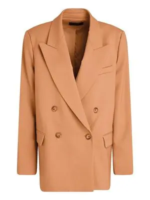 JOSEPH Jaden Double-breasted Wool-blend Twill Blazer - Camel