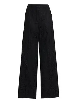 Theory Corded Lace Wide-leg Pants - Black