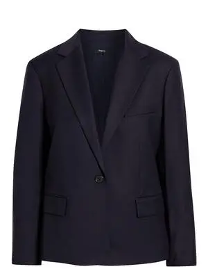 Theory Wool-twill Blazer - Navy