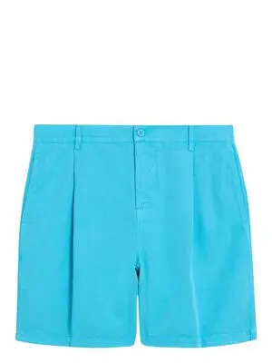 Orlebar Brown Searose Pleated Linen-cotton Twill Shorts - Turquoise