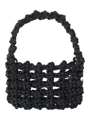 Kara Knotted Shoulder Bag - Black