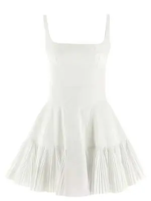 GIOVANNI BEDIN Square-neck Mini Dress - White