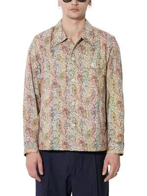 CORRIDOR Paisley-print Long-sleeve Shirt Jacket - Neutrals