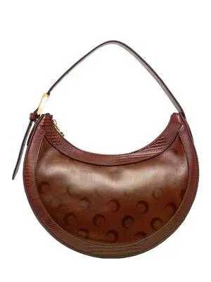MARINE SERRE Moon Crescent-shaped Shoulder Bag - Brown