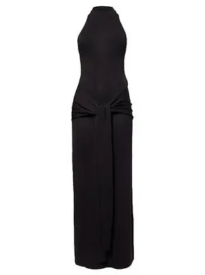 PRETTY LAVISH Bernelle Halterneck Woven Maxi Dress - Black