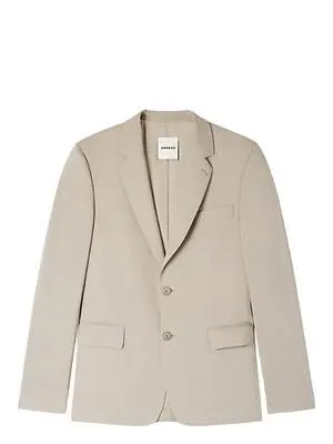 Sandro Regular-fit Single-breasted Wool Blazer - Aluminum