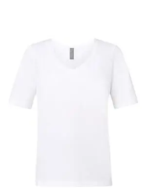 Sweaty Betty Essential V-neck Cotton-jersey T-shirt - White