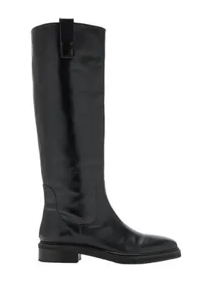 AeydĒ Henry Leather Knee Boots - Black