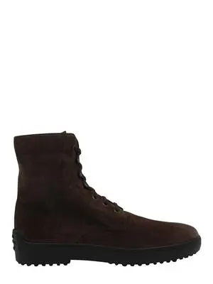 TOD'S Lace-up Leather Boots - Brown