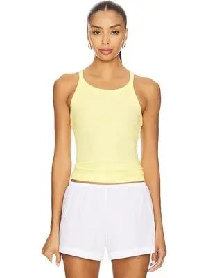 JAMES PERSE Ribbed Cami Tank Top - Yellow Cake Pigment