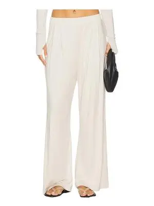 Michael Lauren Vox Pleated Wide Leg Pants - Cloud
