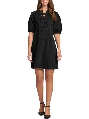 APNY Puff Sleeve Minidress - Black