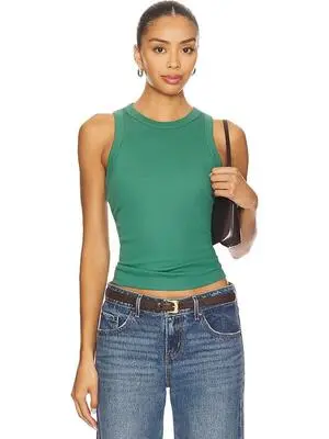 Veronica Beard Jordyn Cropped Tank Top - Clover