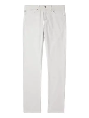 TOM FORD Slim-fit Cotton-blend Corduroy Trousers - White