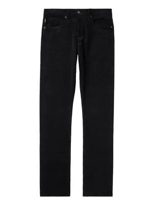 TOM FORD Slim-fit Cotton-blend Corduroy Trousers - Black