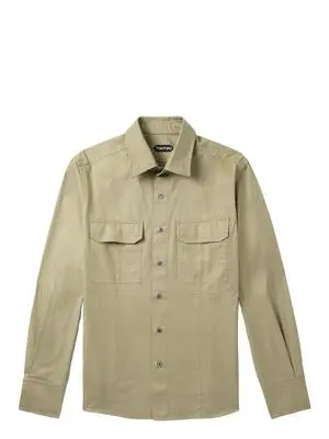 TOM FORD Cotton-twill Shirt - Green